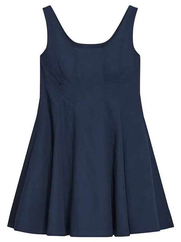 Theory Sleeveless Fit-and-flare Mini Dress - Nocturne Navy