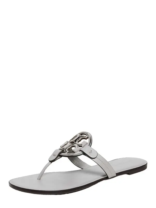 Tory Burch Metal Miller Sandals - Loutre Grey/silver