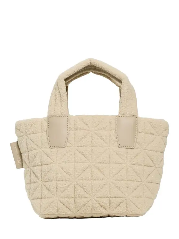 VEE COLLECTIVE Sherpa Mini Vee Tote - Cream Sherpa
