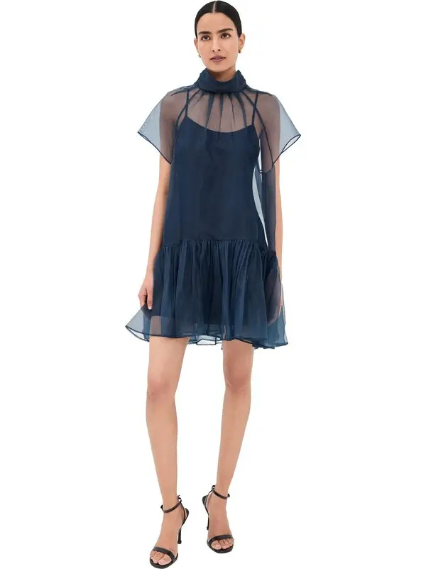 Simkhai Beaux Tiered Mini Dress - Midnight