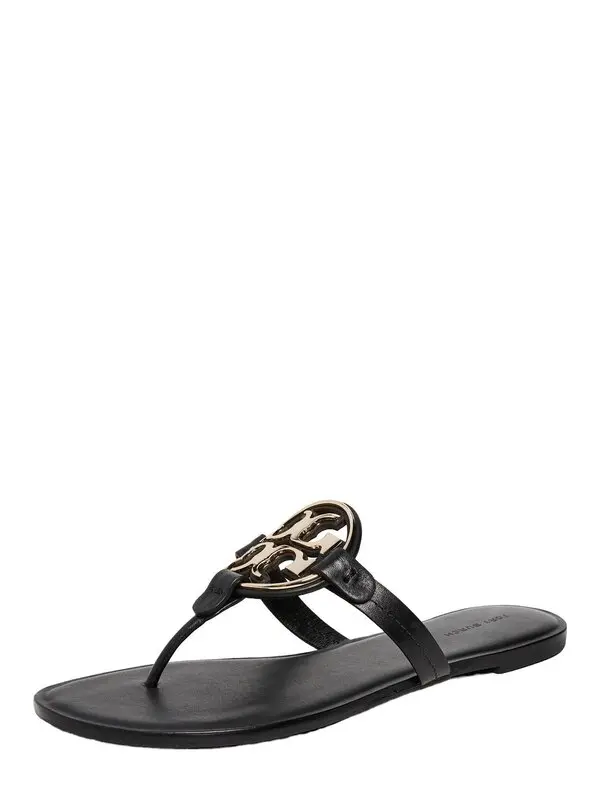Tory Burch Metal Miller Sandals - Perfect Black / Gold