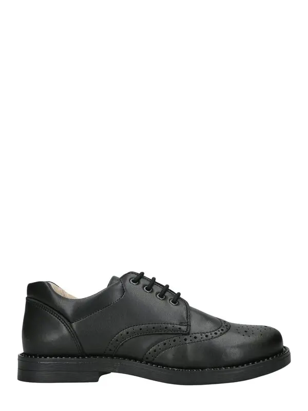 Trotters Leather Brogue School Shoes - Black