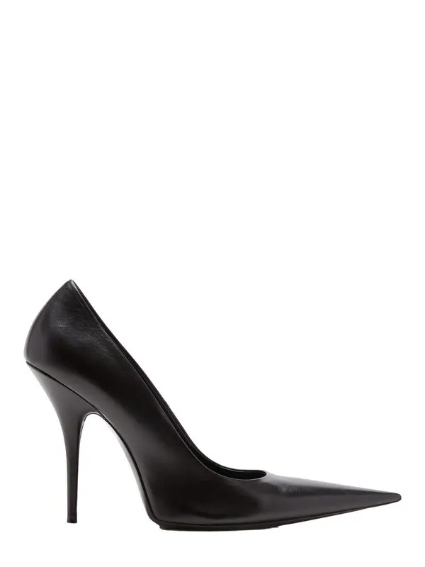 Balenciaga Avenue Nappa Leather Heeled Pumps - Black