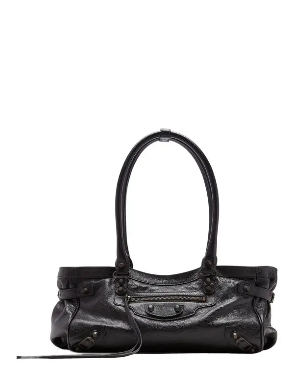 Balenciaga Le City East West Leather Bag - Black
