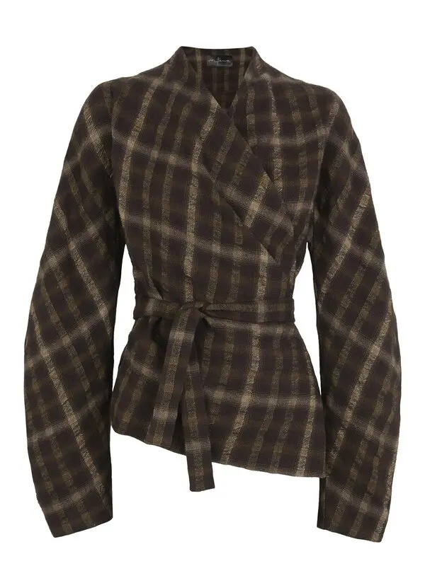 CORTANA Checkered Salon Jacket - Print