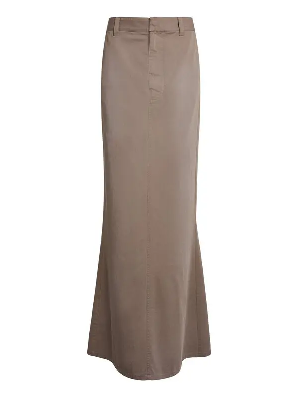 Balenciaga Workwear Cotton-twill Maxi Skirt - Neutral