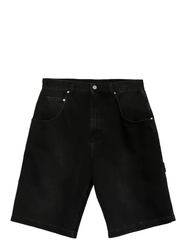 Vetements Faded Denim Shorts - Black