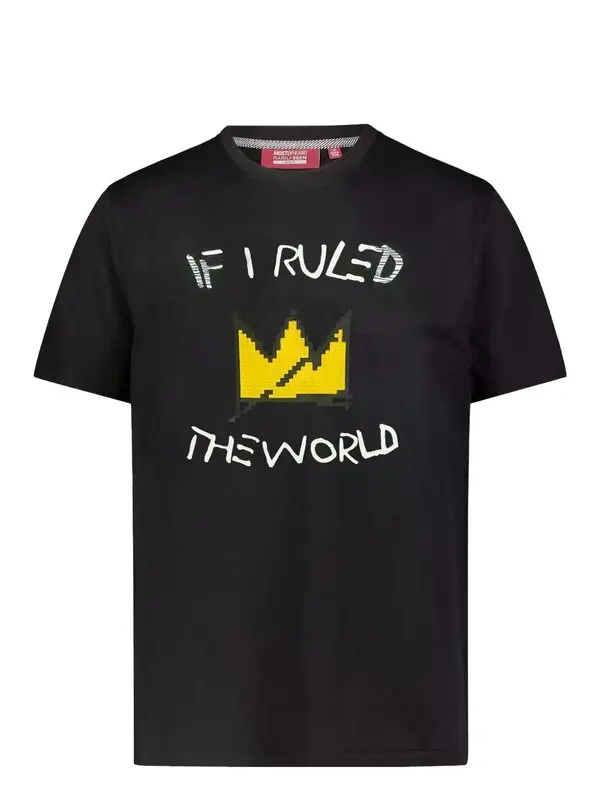 MOSTLY HEARD RARELY SEEN Crown-print T-shirt - Black