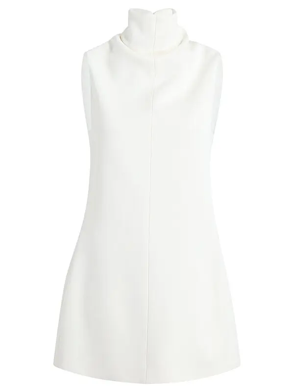 Khaite Daria Turtleneck Mini Dress - Off-white
