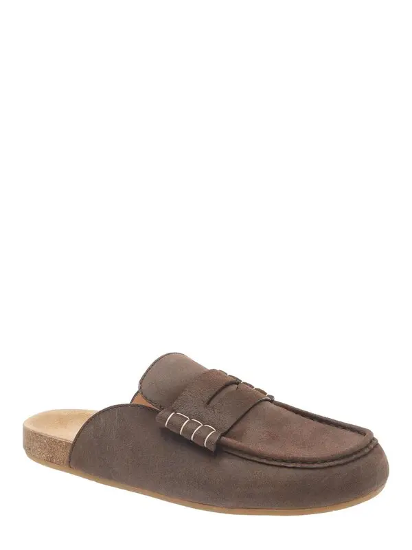 JW Anderson Stitch Penny Loafer Mule - Deep Walnut 631