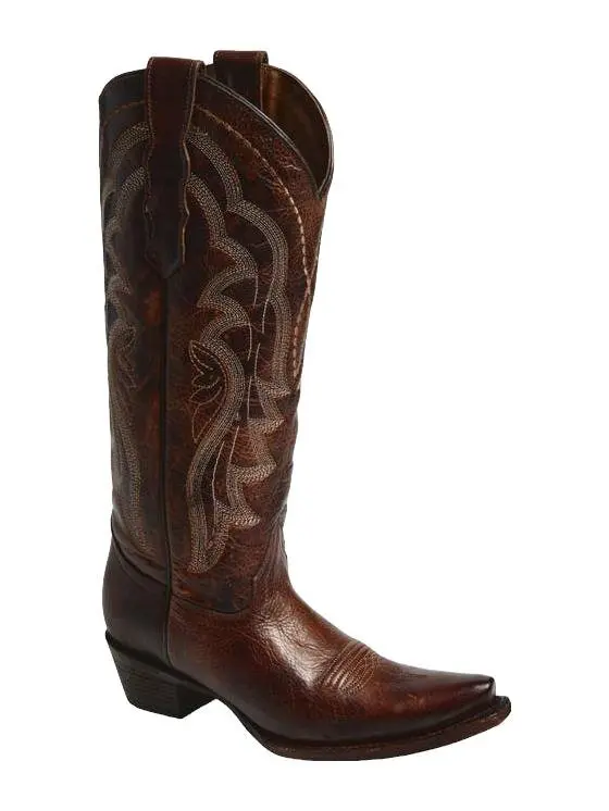 CIRCLE G Contrast Embroidered Western Boots - Shedron