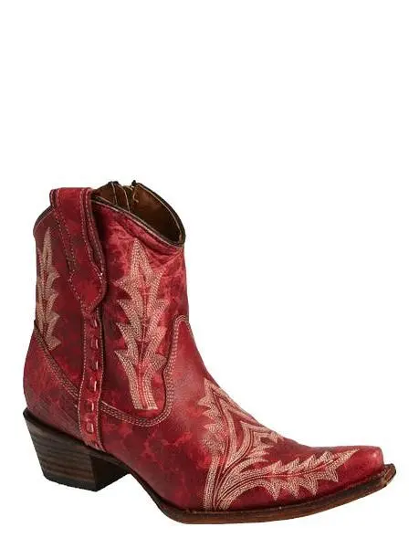 CIRCLE G Embroidered Western Boots - Red