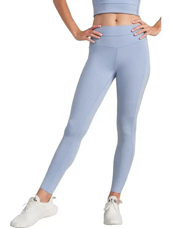 RHONE Heather Revive Pocket 7/8 Leggings - Forever Blue Heather