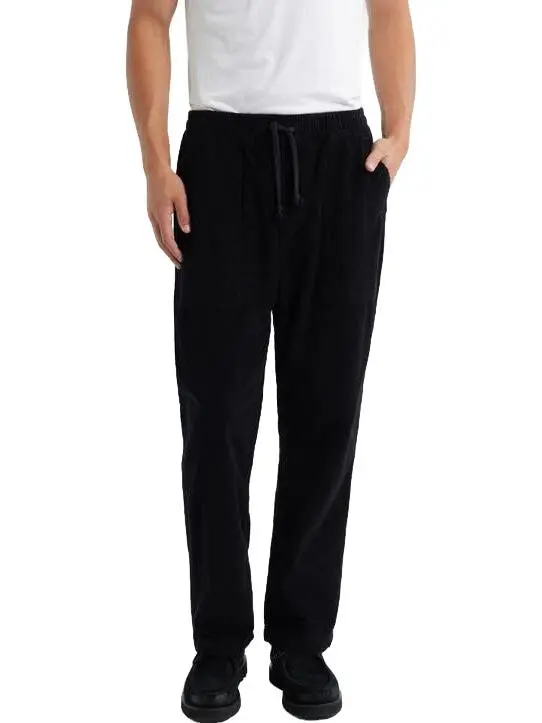 SERVICE WORKS Organic Cotton Corduroy Drawstring Chef Pants - Black