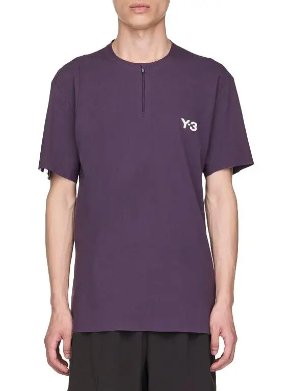 Adidas Y-3 Zip T-shirt - Aurora Plum