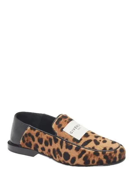 Givenchy Label Convertible Loafer - Black/beige Calf Hair