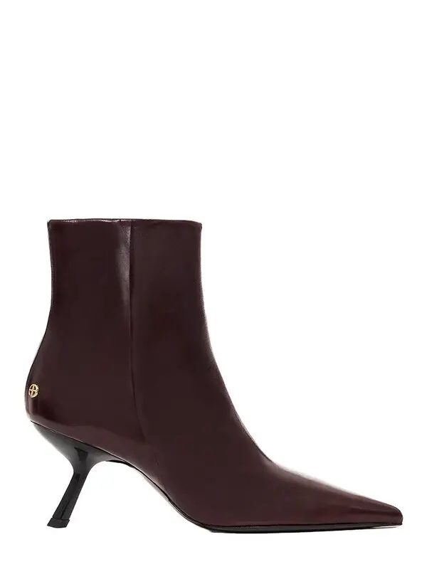 ANINE BING Hilda High Heel Boots - Burgundy