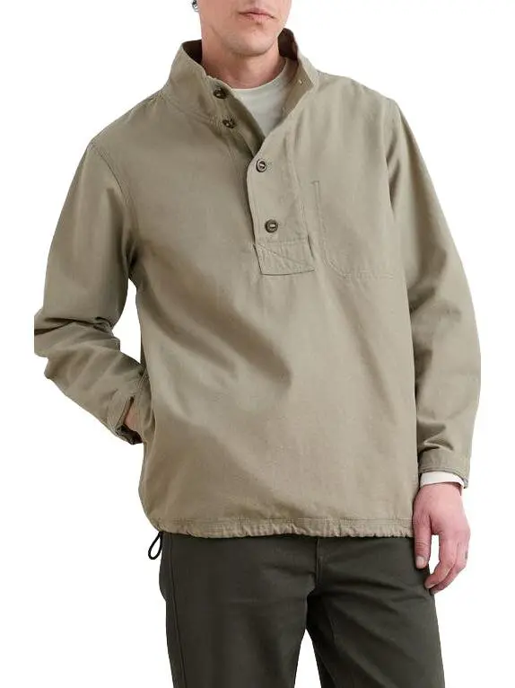 SEASALT CORNWALL Organic Cotton Popover Jacket - Silt