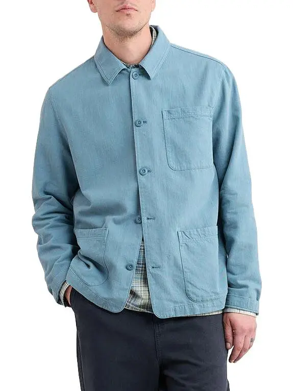 SEASALT CORNWALL Organic Cotton & Linen Shirt Jacket - Hydrangea