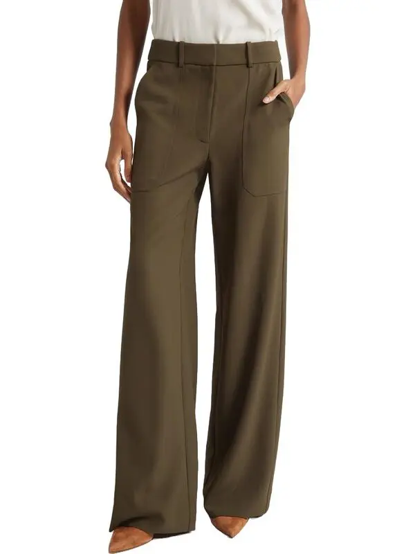 Veronica Beard Cole Straight-leg Trousers - Cypress