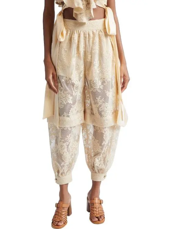 Zimmermann Hypnotic Lace Harem Pants - Cream