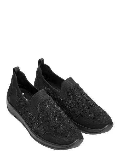 ARA Lisbon Slip-on Sneaker - Black