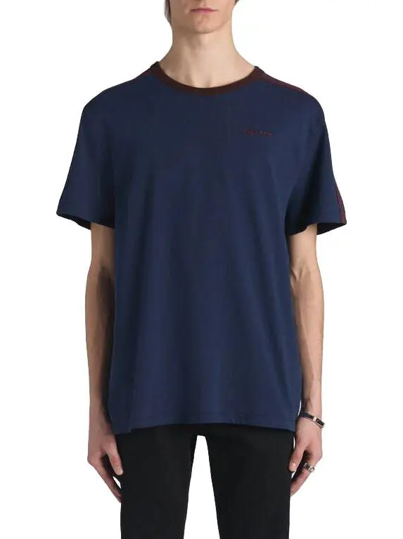 Alexander McQueen Criminal Stripe T-shirt - Navy
