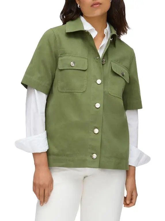 ALIGNE Laurel Organic Cotton Twill Button-up Shirt - Khaki