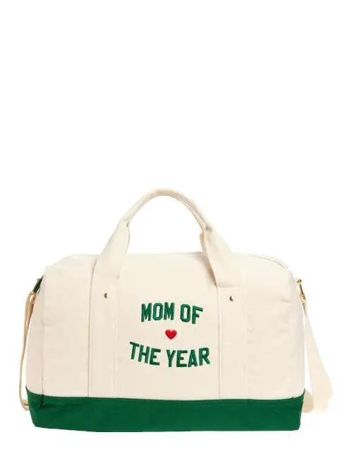 FAVORITE DAUGHTER Canvas Duffle Bag - Natural Green