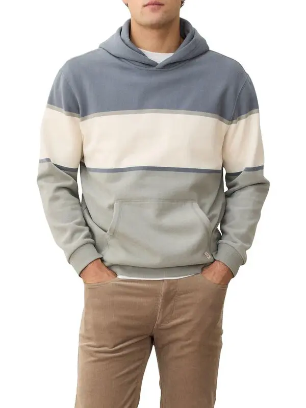 Marine Layer Relax Cloud 9 Colorblock Hoodie - Blue/neutral Colorblock
