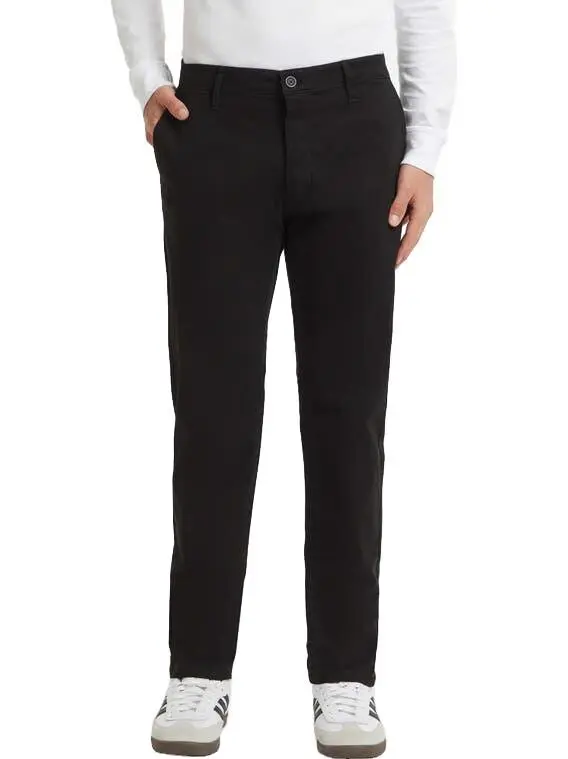 Guess Gj Slim Straight Leg Cotton Twill Chinos - Jblack-black