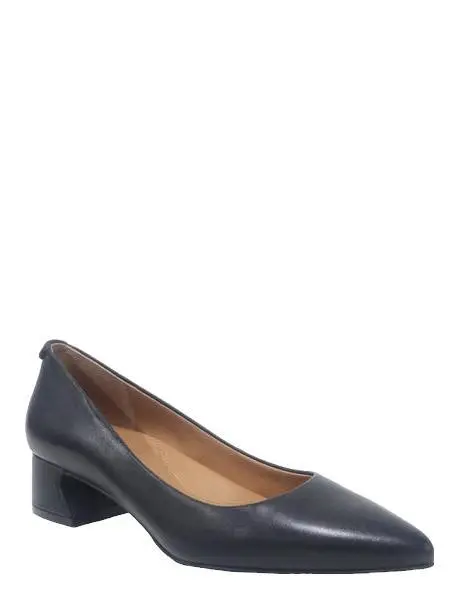 Gentle Souls Gardena Pointed Toe Pump - Black Leather