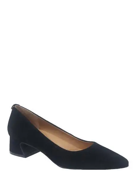 Gentle Souls Gardena Pointed Toe Pump - Black Suede