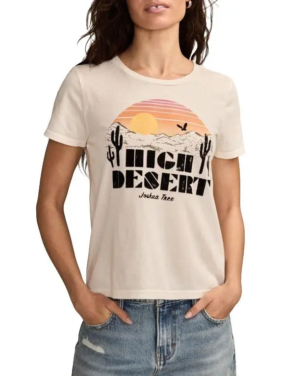 Lucky Brand High Desert Graphic T-shirt - Gardenia