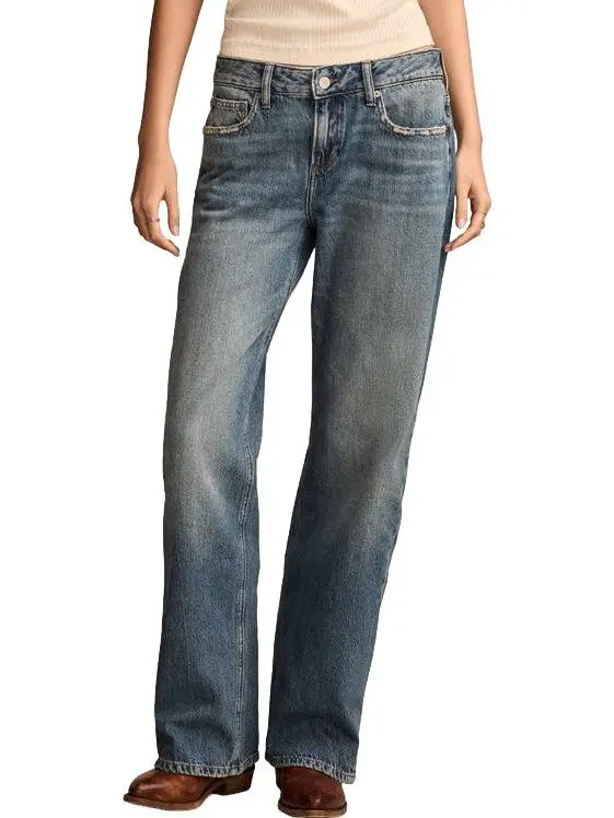 Lucky Brand Baggy Wide Leg Jeans - Timeless Blue Wash
