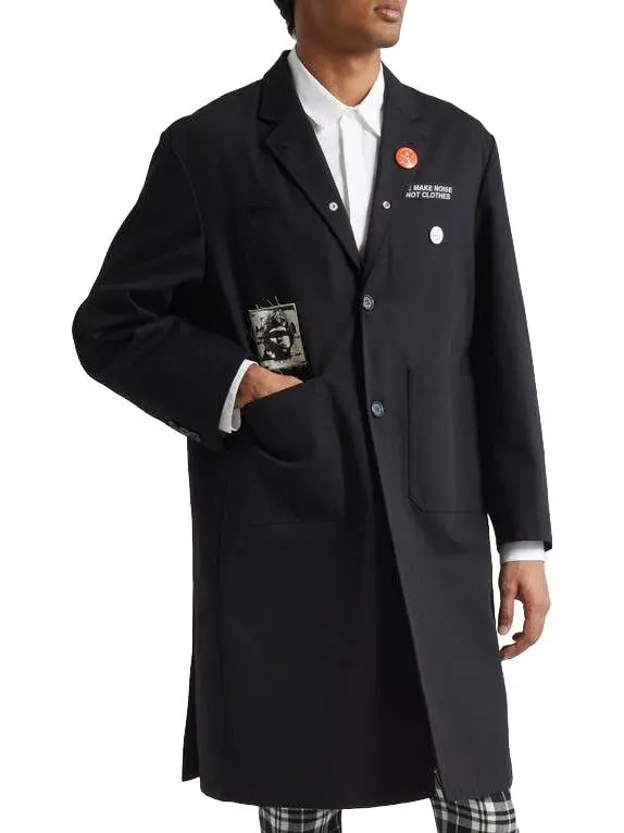 UNDERCOVERISM Embroidered Patch Tailored Coat - Black