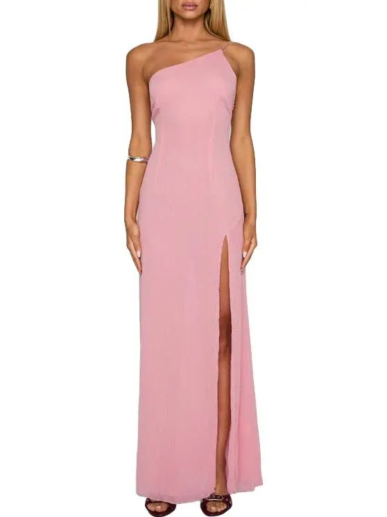 Princess Polly Chiffon Gown With Open Back - Pink
