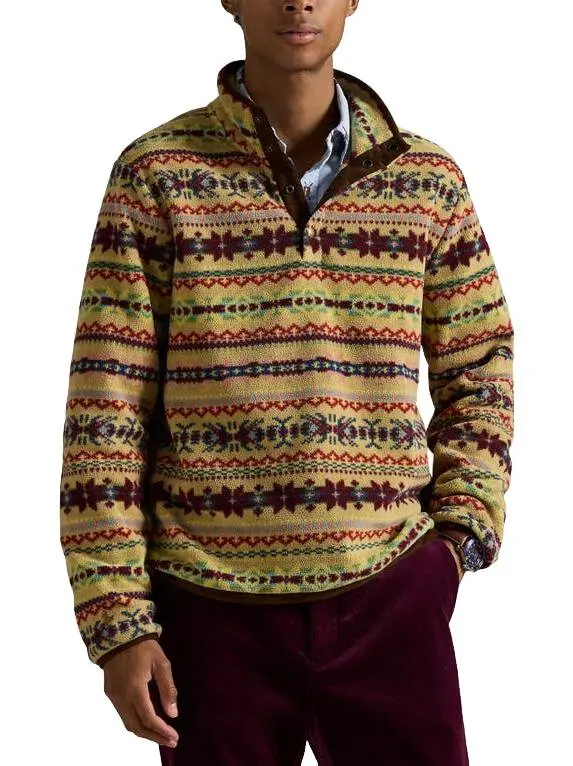 Polo Ralph Lauren Fair Isle Fleece Pullover - Camel Combo