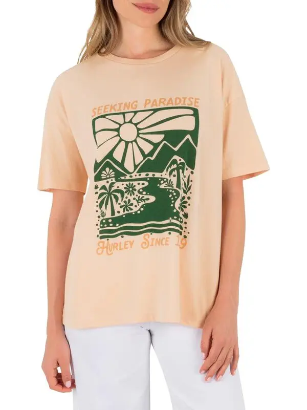 Hurley Cotton Graphic T-shirt - Sandy