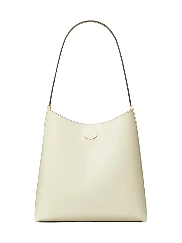 Tory Burch Robinson Spazzolato Leather Hobo Bag - Shea Butter