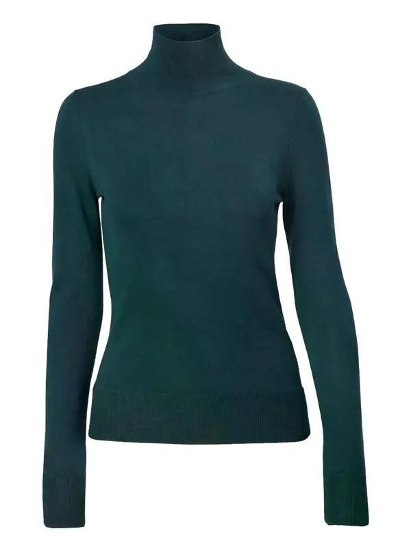 Carolina Herrera Wool-silk Turtleneck Sweater - Green