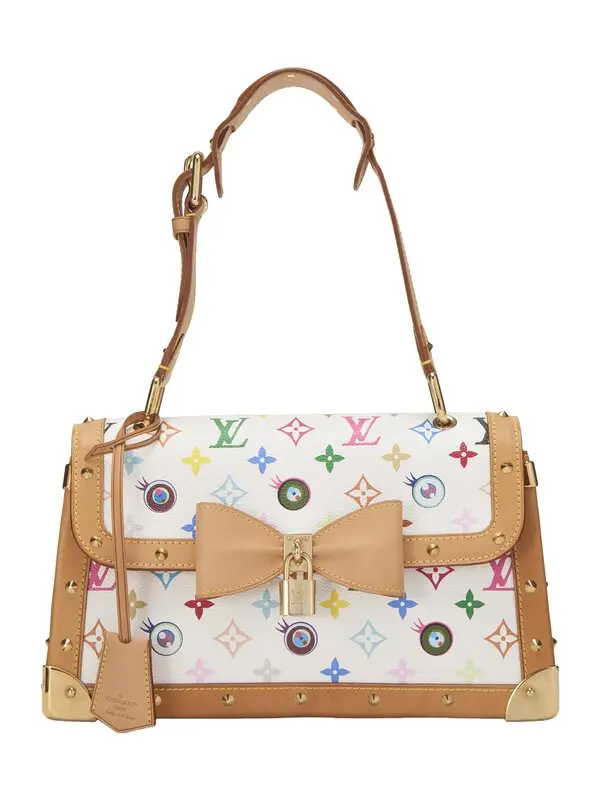 LOUIS VUITTON Takashi Murakami Monogram Multicolore Eye Need You Bag - White