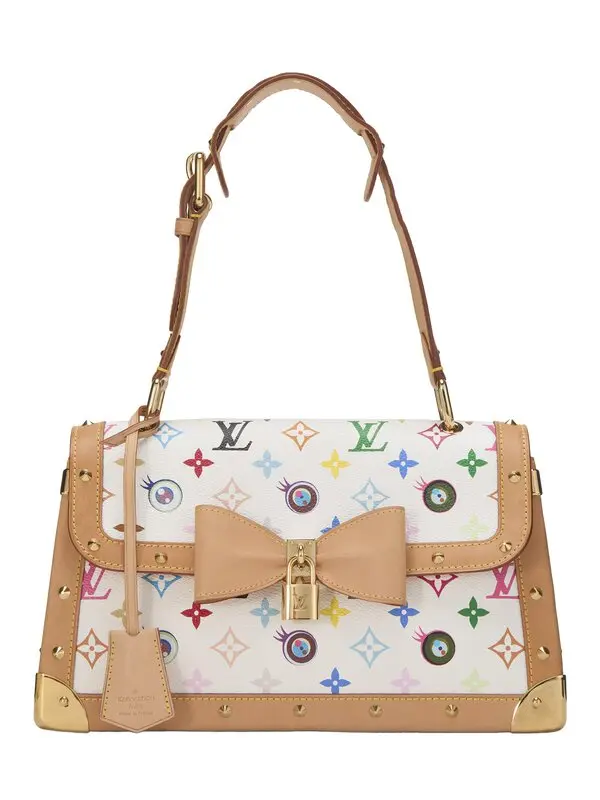 LOUIS VUITTON Takashi Murakami Monogram Multicolore Eye Need You Bag - White