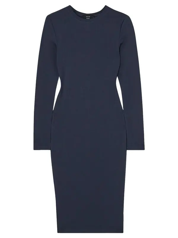 THE PARK Carine Stretch-tencel Lyocell Midi Dress - Blue