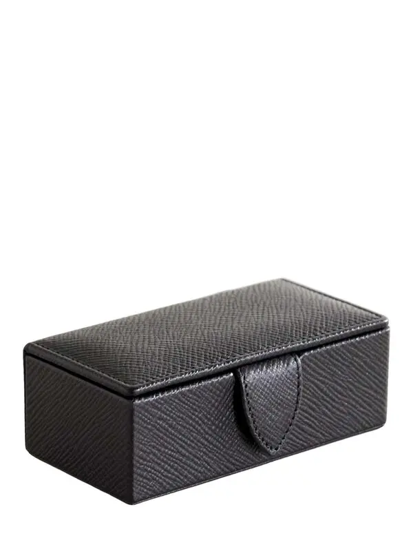 Smythson Panama Mini Jewelry Box - Black