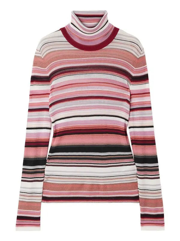 Missoni Striped Knitted Turtleneck Sweater - Multi