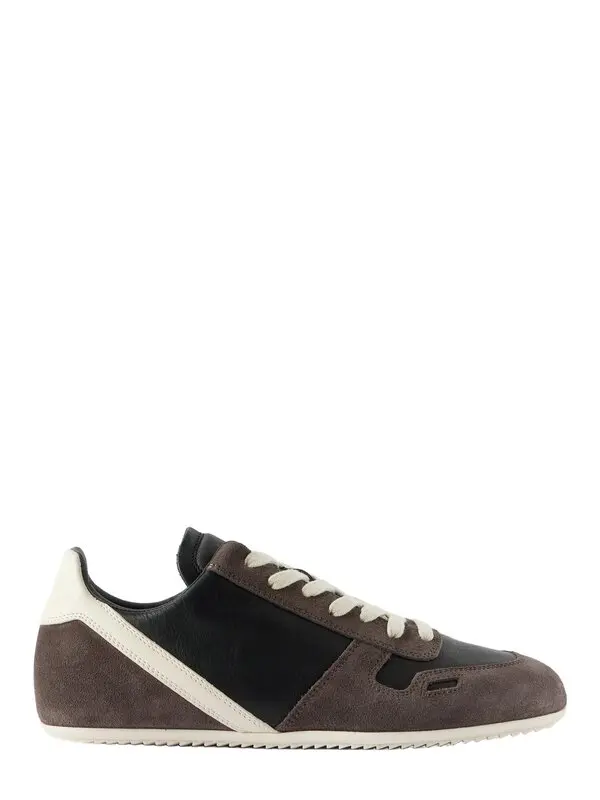 Rick Owens Suede And Leather Sneakers - Brown