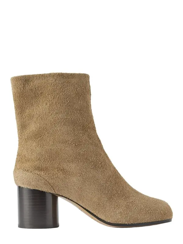 MAISON MARGIELA Tabi Split-toe Suede Ankle Boots - Brown