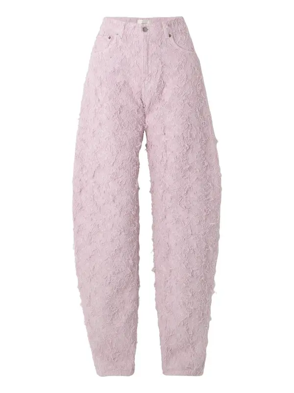 HAIKURE Bibi Brushed High-rise Barrel-leg Jeans - Pink