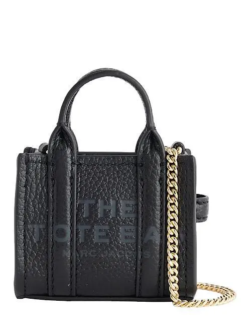 Marc Jacobs The Nano Tote Leather Bag Charm - Black